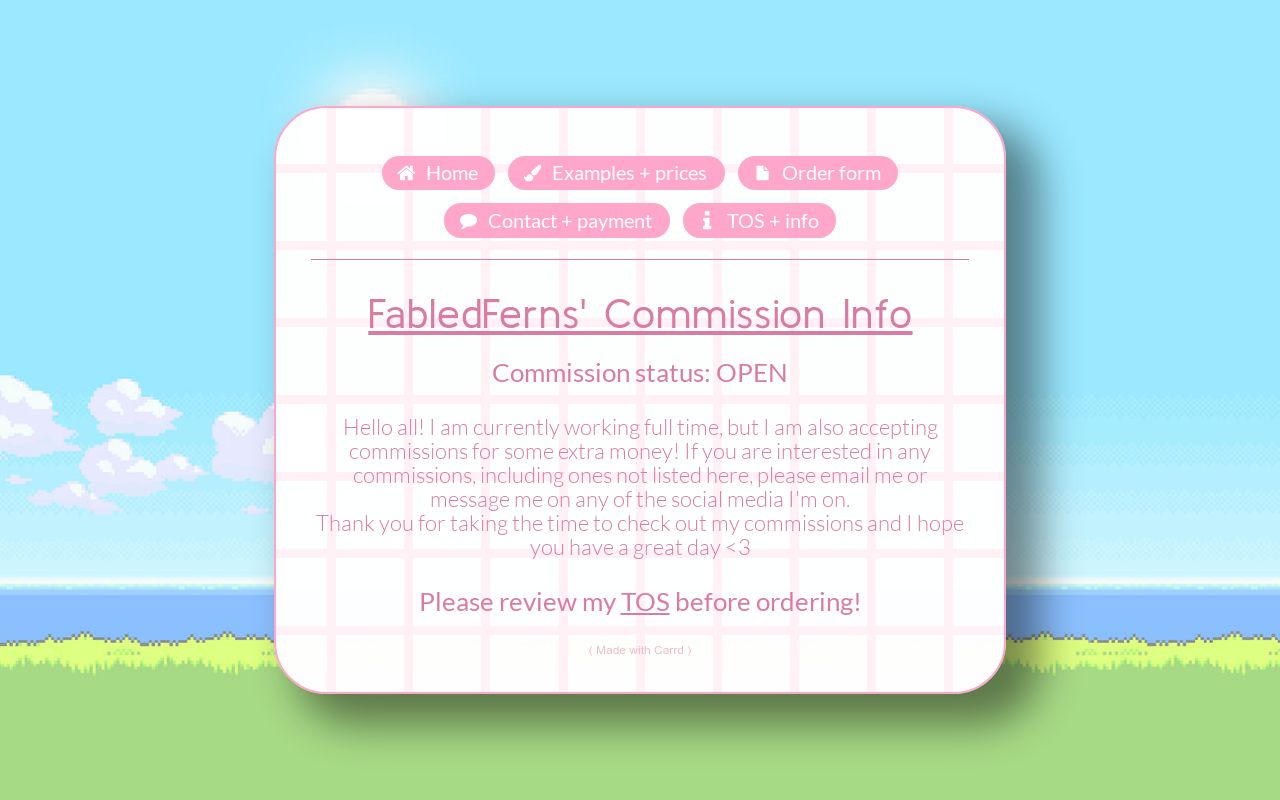 FabledFerns' commission info